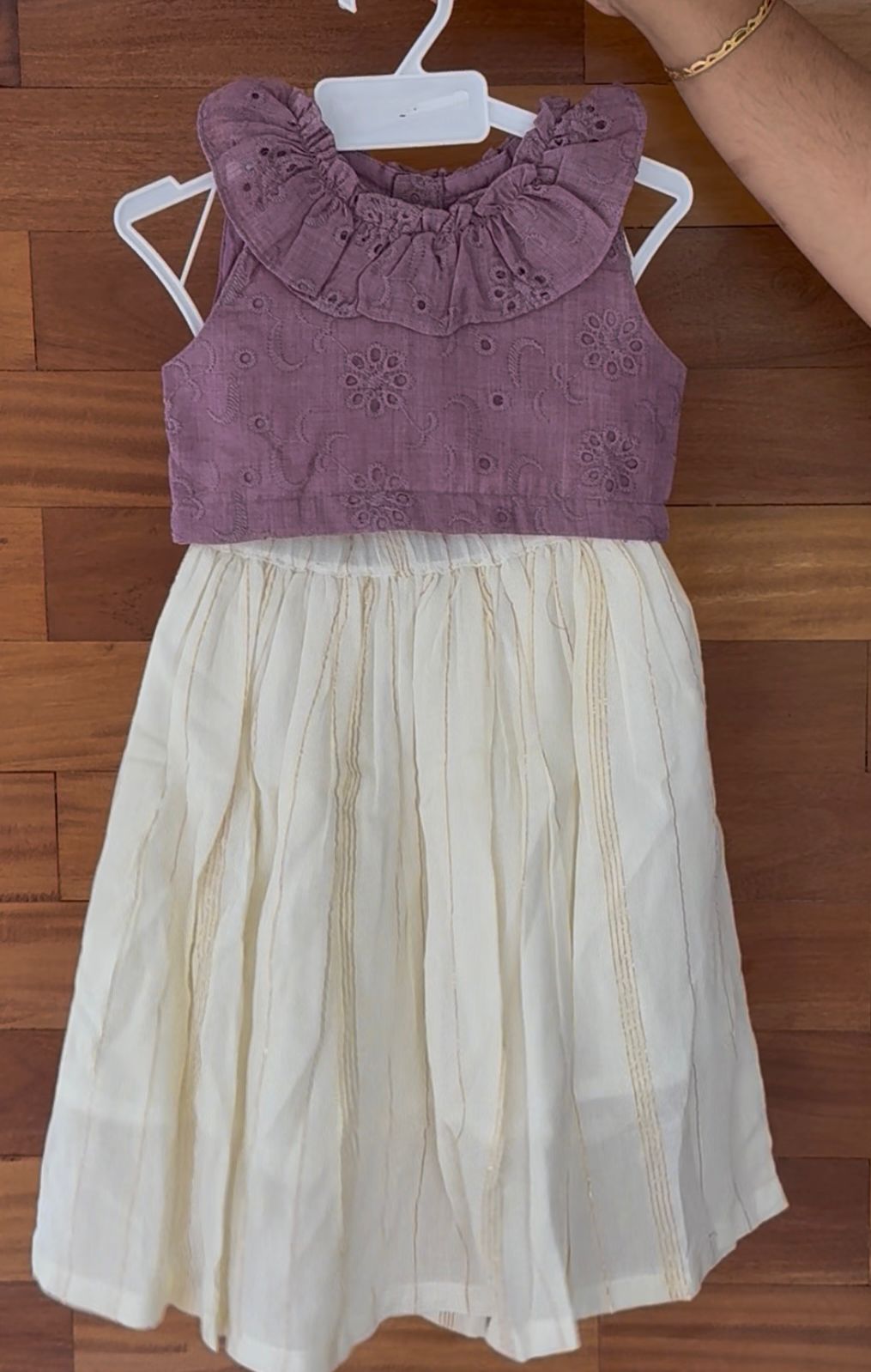 Purple blossom onam dress.